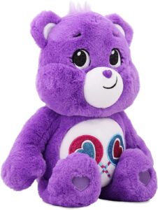 care bears 18" plush - share bear with glitter belly badge - soft huggable material!