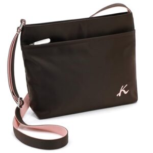 kitamura r-0702 crossbody shoulder bag, chocolate/pink [brown] 62721, one size