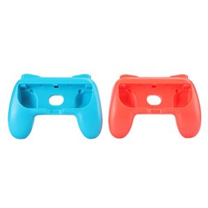 games grips, joypad protective skin made of abs material for protect your controllers from everyday wear and tear for long‑term use(red + blue 2 packs)