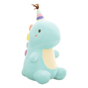 fslmy dinosaur plush toy soft stuffed cute animal dinosaur plush doll as a boy girl birthday gift halloween (blue, 11.8 inch)