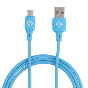 floating grip usb c/usb a charging cable, 3m/10ft, type c fast charging cable with data sync, compatible with playstation, xbox & more (blue)