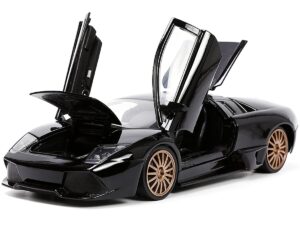 jada lamborghini murcielago lp640 black with copper wheels hyper-spec series 1/24 diecast model car