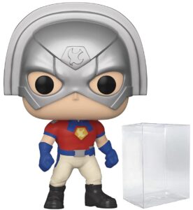 suicide squad - peacemaker funko pop! vinyl figure (bundled with compatible pop box protector case), multicolored, 3.75 inches