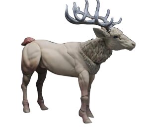 boss fight studio vitruvian h.a.c.k.s. mighty steeds elk kawiki action figure - highly articulated, properly proportioned, collectible & customizable figurine with stand - 1:18 scale