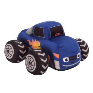 everything kids monster truck blue super soft toddler plush with flames