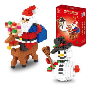 lontime christmas building block set-new 2024 santa claus and snowman character set, christmas and birthday gifts, suitable for children over 9 years old (720 pieces)