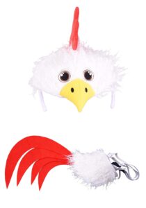 elope chicken soft headband & tail costume accessory kit - soft sculpted beak and tail with adjustable elastic