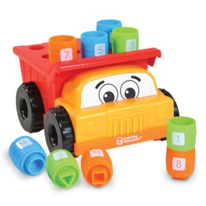 learning resources tony the peg stacker dump truck - 10 pieces, ages 18+ months fine motor skills toy for toddlers, preschool toys