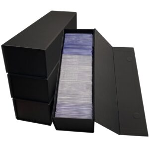 trading card storage box, top loaders storage box, trading card holder top loader hobby box for 800 count cards - 4 packs