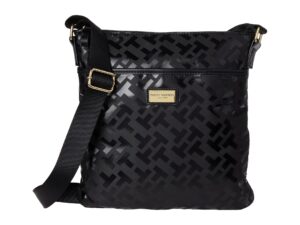 tommy hilfiger garden classics ii medium crossbody bias matte shine nylon black one size