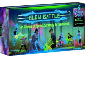 glow battle - family pack: a thrilling, glowing sword game | 2-8 players, age 8+ | unique family games for kids and adults idea | outdoor toys for kids 8-12+ | glow games for kids 8-12+