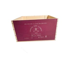 vineredesign 1 french wine crates 6btl, wood crates, chateau pape clement, gift card box, wine bar home decor, gift box, storage crates, garden box.