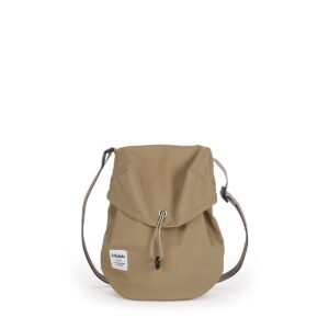 hellolulu armie drawstring sling crossbody bag, water resistant lightweight crossbody shoulder bag phone bag, for daily use men women, brown beige