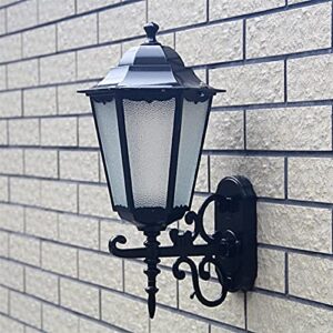 european wall light outdoor wall light waterproof ip54 american country hexagon street home garden balcony terrace aluminum wall lamp decoration courtyard aisle e27 glass wall lantern