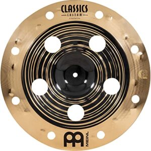 meinl cymbals classics custom dual 16" trash china cymbal with holes, dark and brilliant finish — made in germany — for rock, metal and fusion, 2-year warranty, (cc16dutrch)