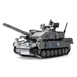 dahonpa army tank building block(898 pcs),ww2 military leopard 2 historical collection model with 4 soldier figures,toys gifts for kid and adult.