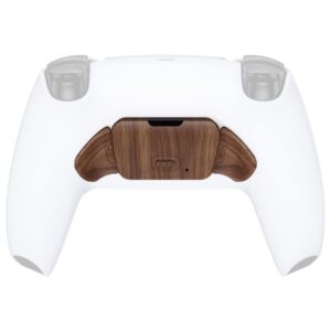 wood grain replacement redesigned k1 k2 back button housing shell for ps5 controller extremerate rise remap kit - controller & rise remap board not included