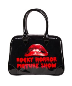 rocky horror picture show lips handbag women's purse top handle bowler bag