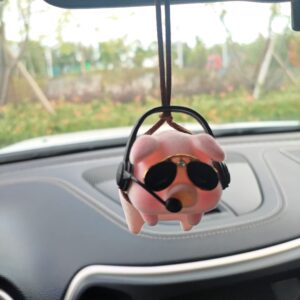 car rear view mirror pendant lucky piggy hanging ornament auto interior decoration , office home gardening hanging (pilot)