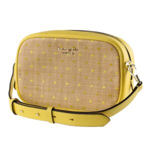 kate spade new york astrid dot medium camera crossbody bag - yellow multi