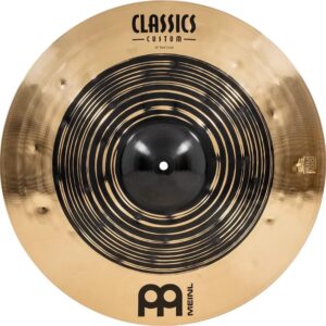 meinl cymbals classics custom dual 20" crash cymbal for drum set, dark/brilliant — made in germany — b12 bronze, 2-year warranty, (cc20duc)