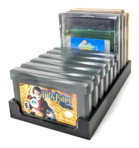 game cartridge holder for nintendo gameboy - fits all gameboy games - holds 10 games