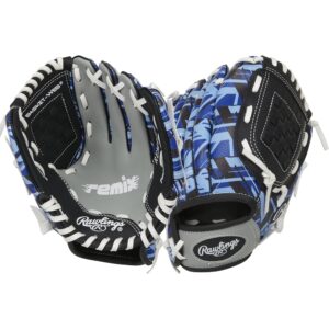 rawlings | remix t-ball & youth baseball glove | right hand throw | 9" | blue