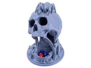 3d vikings dice tower skull for all dice sizes. perfect dice roller for dungeons and dragons, tabletop rpg, miniature games and board games