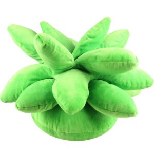 cute succulents pillow for 3d throw pillows, for garden or green lovers baby green plant throw pillows for bedroom room home decoration novelty plush cushion,cactus plush home decor (light green)