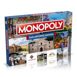 monopoly board game san antonio edition: 2-6 players family board games for kids and adults, board games for kids 8 and up, for kids and adults, ideal for game night