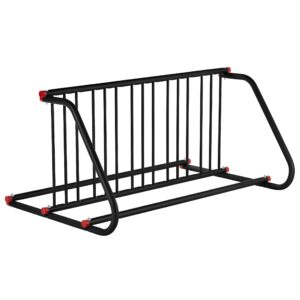 retrospec commercial grid bike rack - single & double sided - bicycle storage stand for garages, stores, schools & universities power coated steel - black 10 bike/double sided