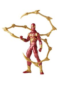 spider-man marvel legends series 6-inch iron spider action figure toy, includes 2 accessories