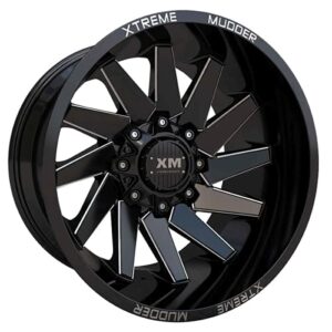 xtreme mudder xm-344 20x10-6 5x139.7+5x150 c.b 110 gloss black milled