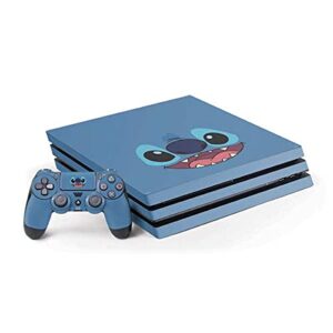 skinit decal gaming skin compatible with ps4 pro bundle - officially licensed disney lilo and stitch close design