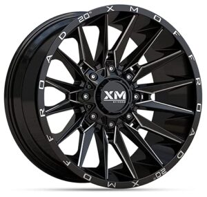 xtreme mudder xm-352 20x10-18 5x139.7+5x150 c.b 110 gloss black milled