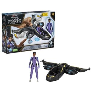 spider-man marvel studios' black panther wakanda forever vibranium blast sunbird with 6-inch shuri action figure, toy for kids ages 4 and up