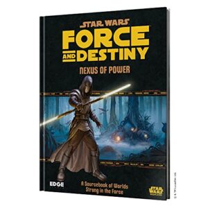 edge studio star wars force and destiny game nexus of power sourcebook roleplaying game strategy game for adults and kids ages 10+ 2-8 players average playtime 1 hour made by edge studio