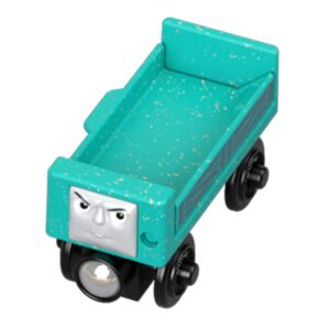 replacement part for thomas and friends wooden lift and load cargo train set - ggh31 ~ replacement cargo car ~ troublesome truck ~ blue