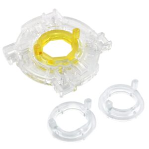 dghaop 4pcs arcade rocker accessories base 4/8 way restrictor plate gate jlf series joystick fully transparent base retaining ring