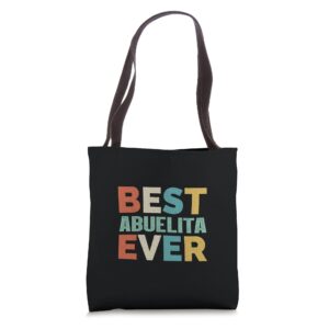 retro style presents for abuelita vintage best abuelita ever tote bag