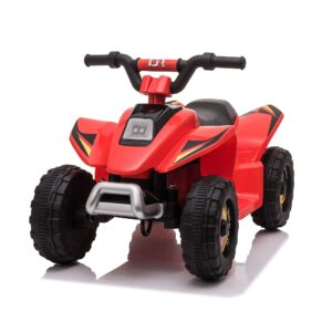 color tree kids atv, 6v battery powered kids electric vehicle, 4 wheeler quad, 2 speeds, forward/reverse switch, motorized ride on mini vehicle car for toddlers boys girls, ride on atv