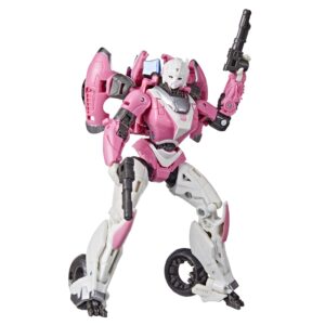 transformers toys studio series 85 deluxe class bumblebee arcee action figure - ages 8 and up, 4.5-inch