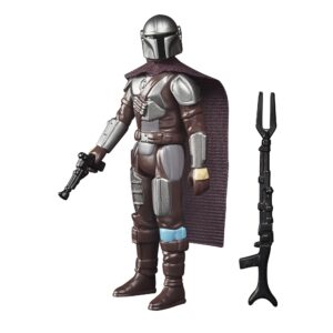 star wars retro collection the mandalorian (beskar) toy 3.75-inch-scale the mandalorian collectible action figure, accessories