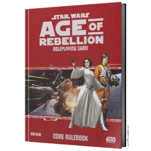 edge studio star wars age of rebellion core rulebook | roleplaying game | strategy game | adventure game for adults and kids | ages 14+ | 2-8 players | average playtime 1 hour | made