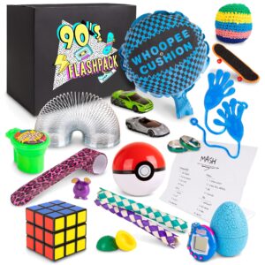 90's flashpack | flashback to all of your favorite toys from the 1990s with this fun nostalgia gift box | perfect retro nineties present for adults, college students, men, women, kids, and teens