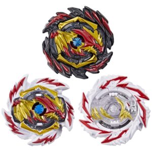 beyblade burst evolution trio devolos 3-pack - erase devolos d5, venom devolos d5, abyss devolos d6 balance-type battling game top toys