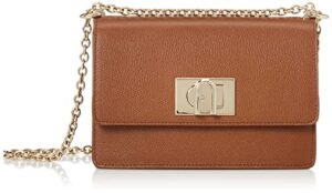 furla 1927 mini crossbody 20 shoulder bag, women's, cognac h