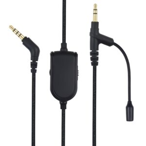 atneway cable boom microphone with volume control for playstation ps4/xbox one controller/pc - boompro gaming mic compatible with astro a10 a40 headsets or most other 3.5mm jack headphones