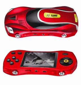 f2 game handheld game console for children, built-in 5000 retro classic games，3.0" lcd screen portable tv output video game player， best birthday gift for kids and adult (red)