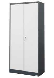 besfur metal storage cabinet with locking doors and adjustable shelves, steel storage cabinet for office, garage, warehouse, classroom, pantry, 70.86" h x 31.5" w x 15.75" d (light grey & dark grey)